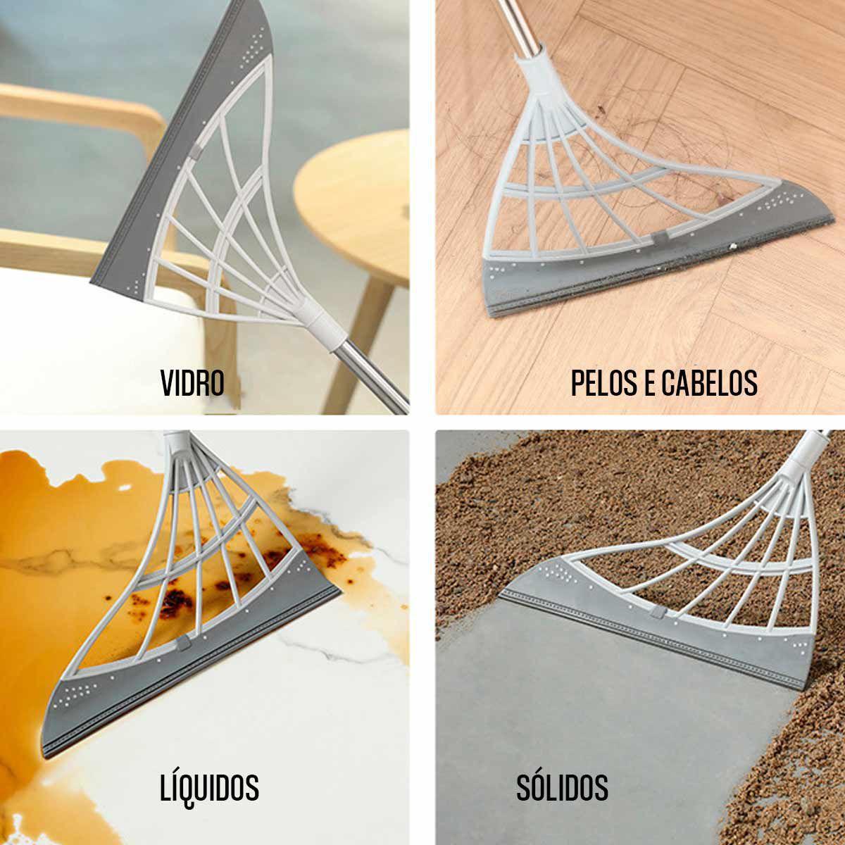 Vassoura Rodo Mágica Multifuncional Limpa Piso e Vidro - AMIGOLD - Rodo ...