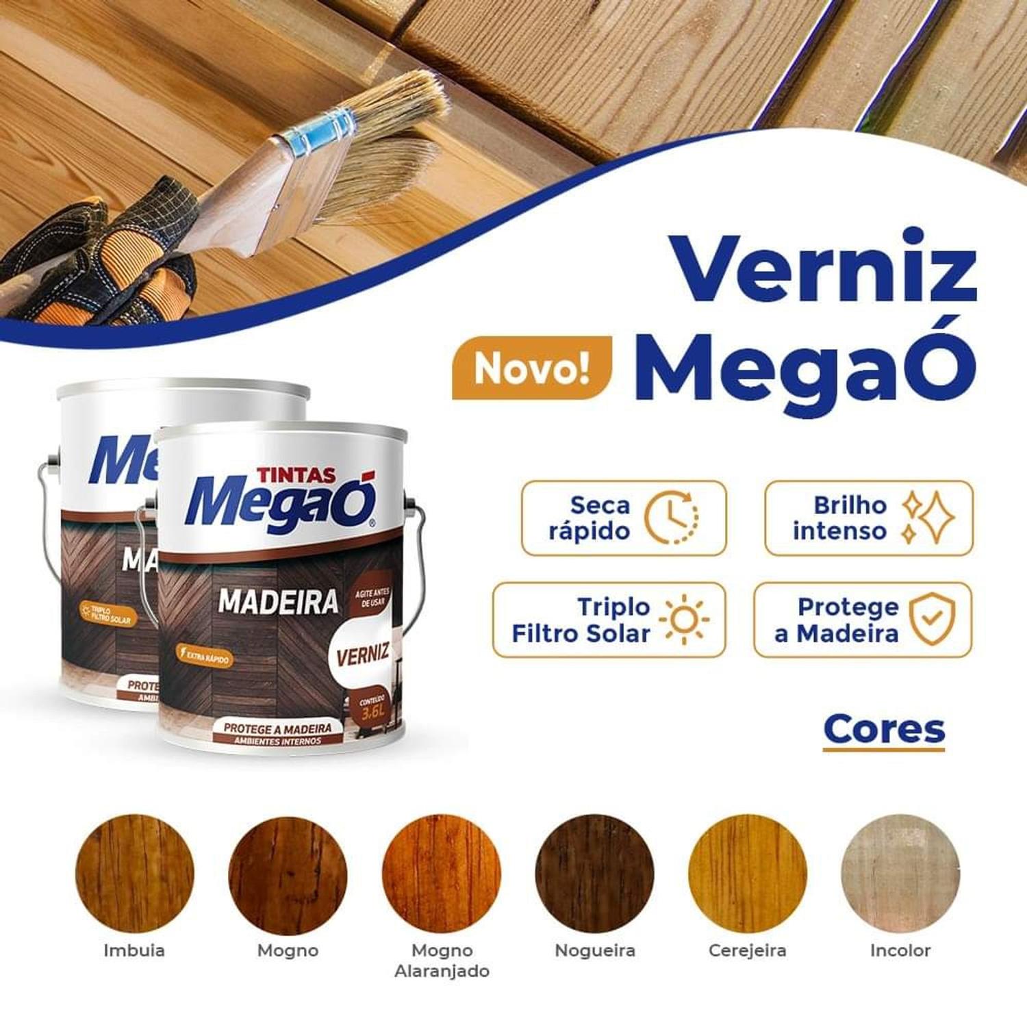 Verniz incolor madeira megaó 3,6l. - Verniz - Magazine Luiza