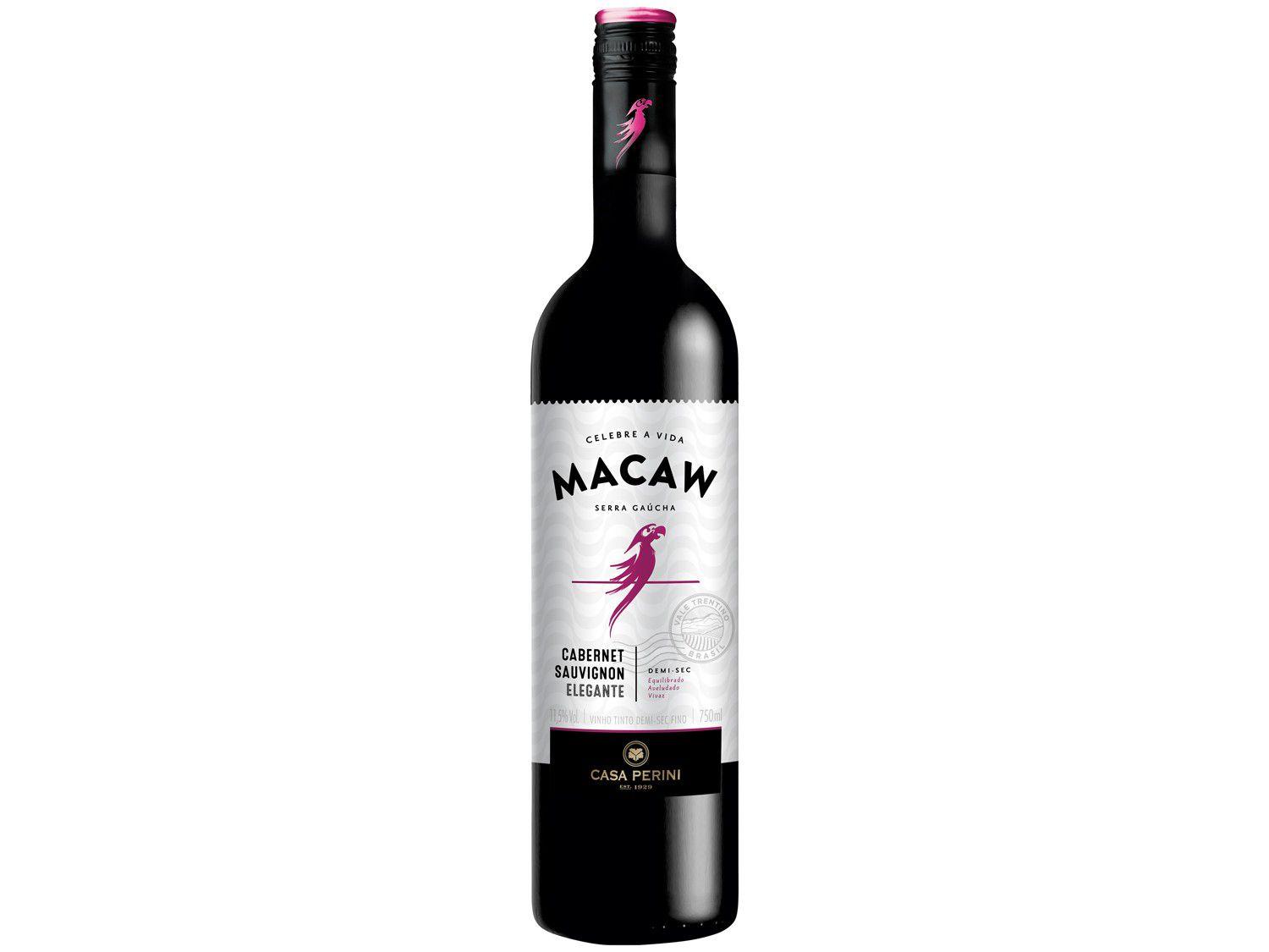 Vinho Tinto Demi-sec Macaw Cabernet Sauvignon - 750ml - Vinho ...