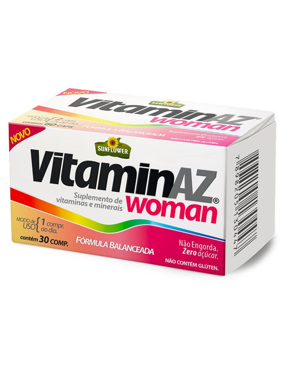 Vitaminaz Woman (1500mg) 30 comprimidos - Sunflower - Fitoterápicos e ...