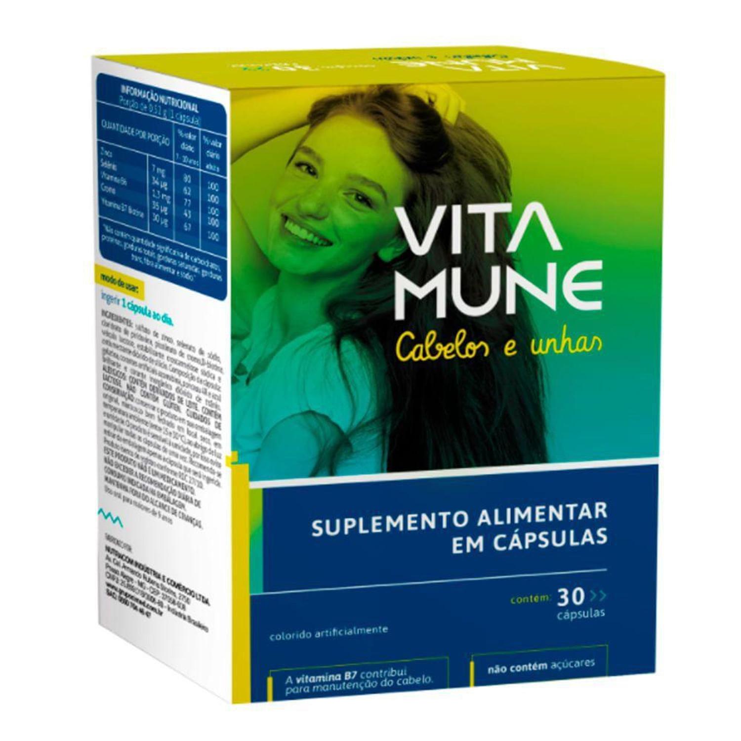 VitaMune Cabelos e Unhas com 30 Cápsulas - Vita Mune - Cimed ...