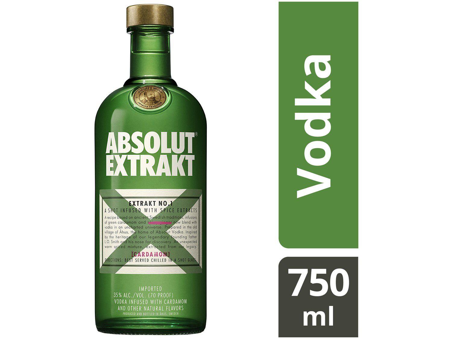 Vodka Absolut Extrakt - 750ml - Vodka - Magazine Luiza