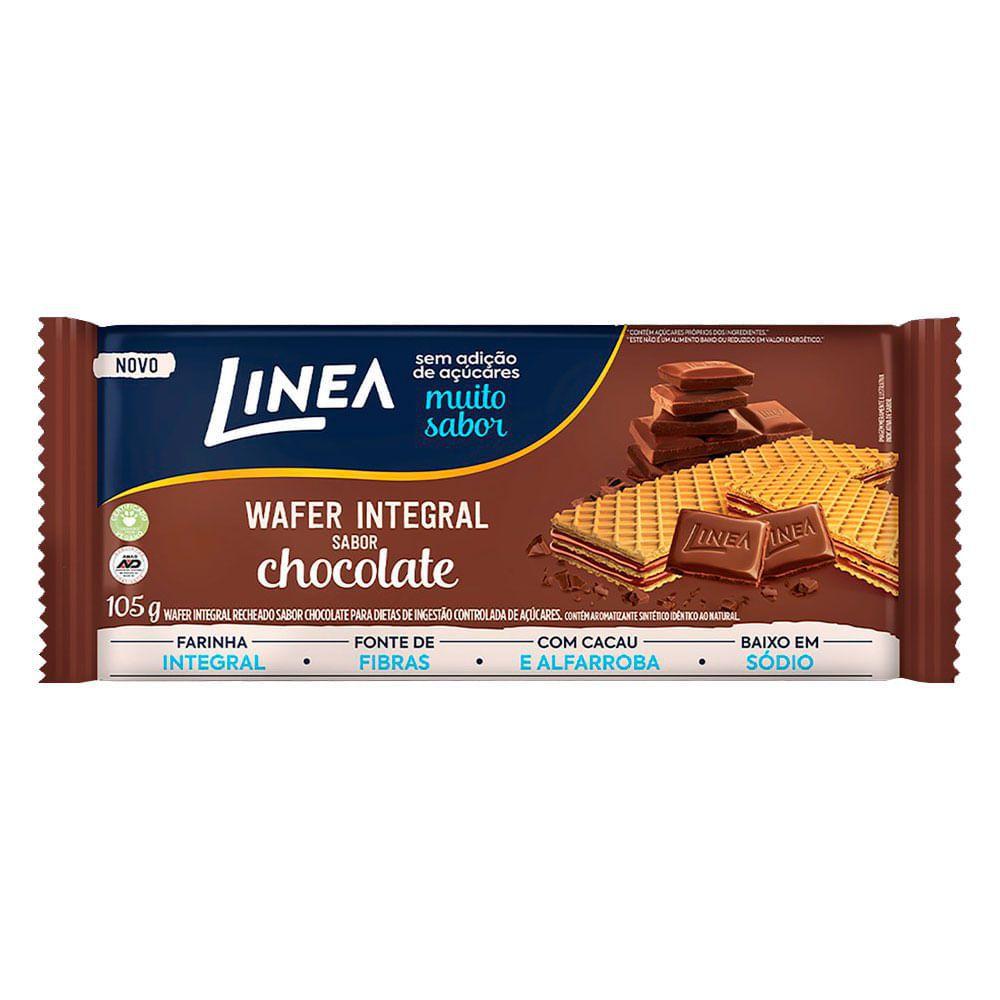 Wafer Integral Recheio Chocolate Zero Açúcar 105g - Linea - Línea ...