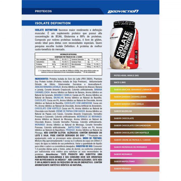 Whey isolate definition body action 2kg - Whey Protein Isolado ...