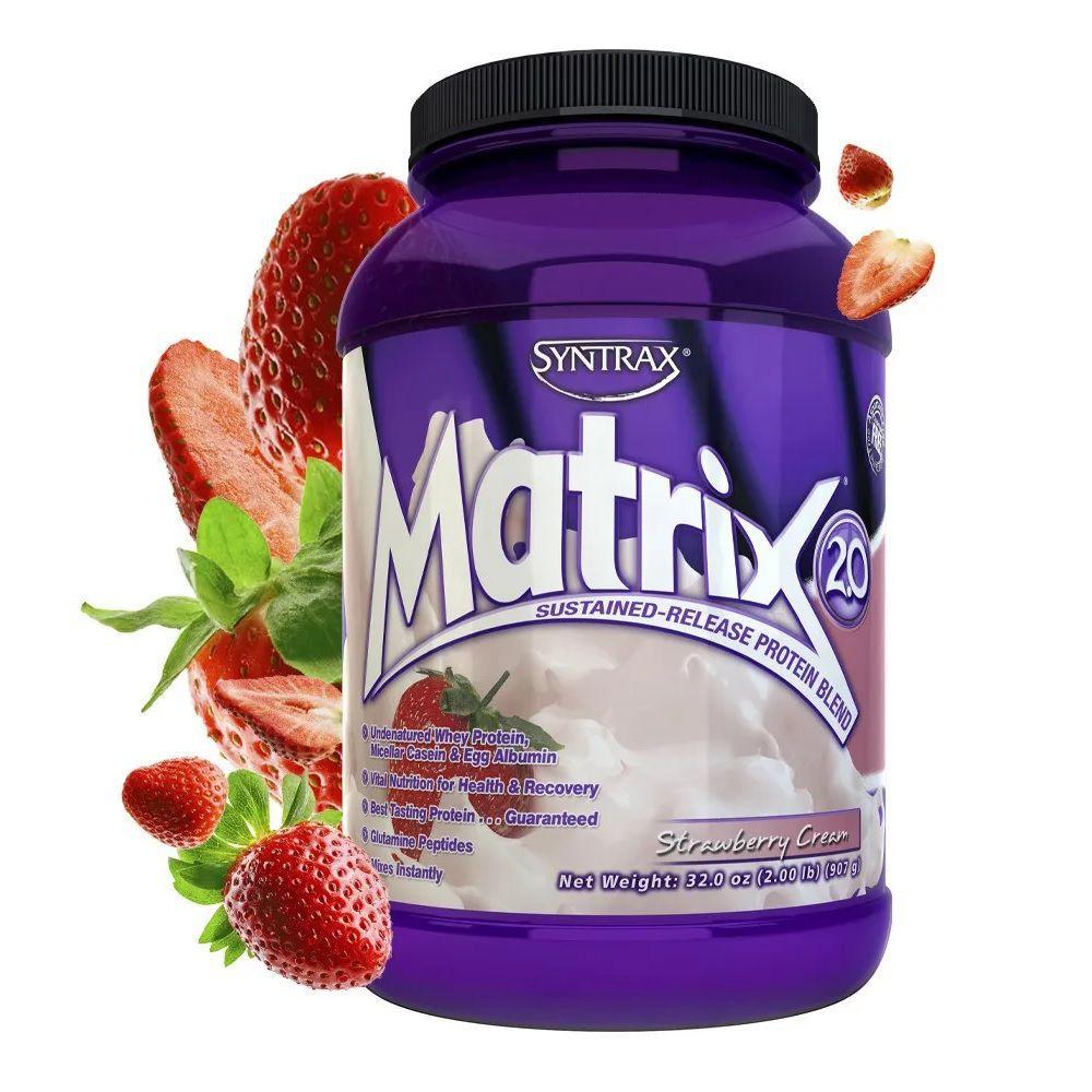 Whey Matrix 2.0 (Strawberry Cream) Syntrax - 907g - Whey Protein ...