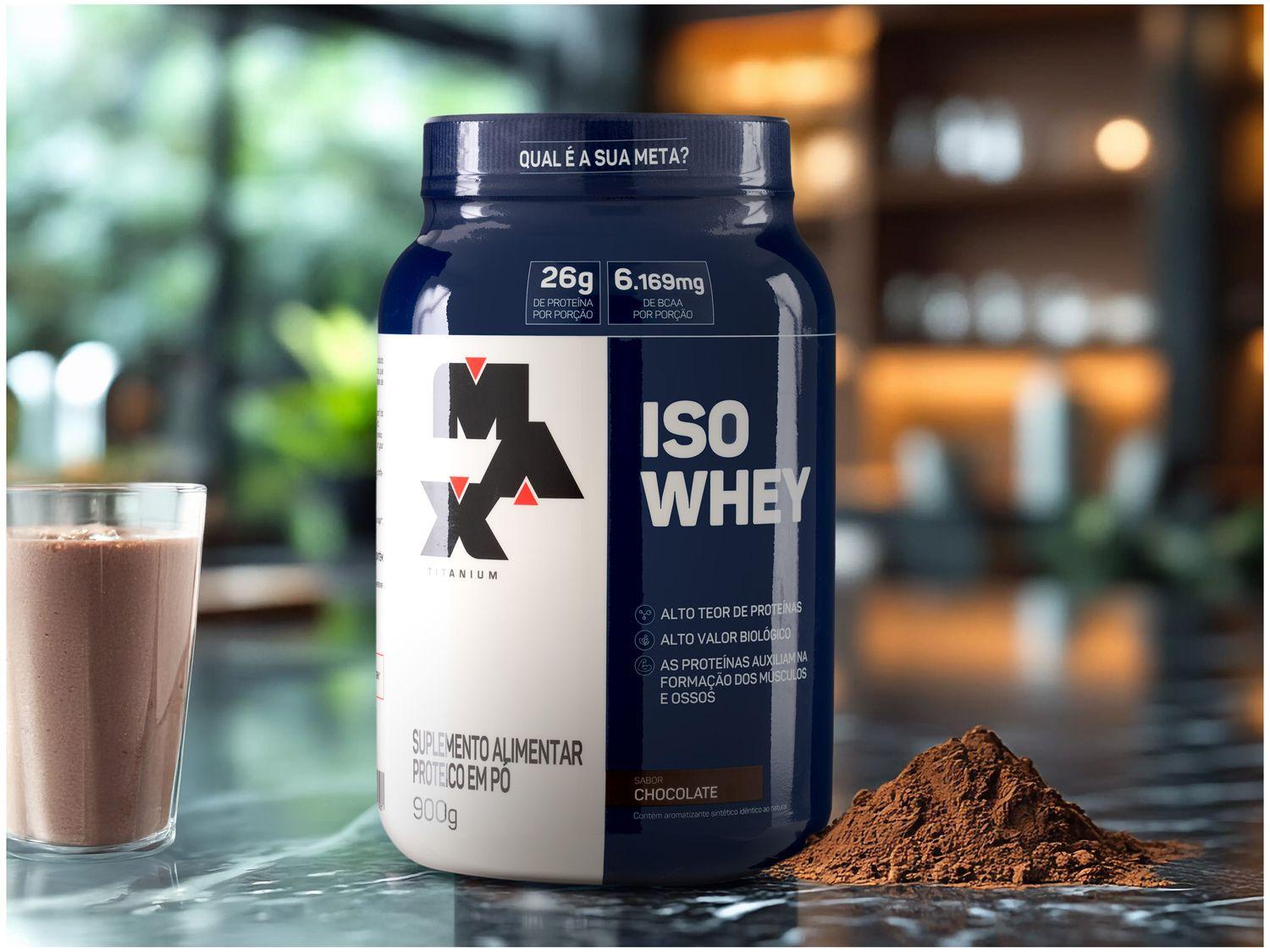 Whey Protein Isolado Max Titanium 900g - 1 Chocolate
