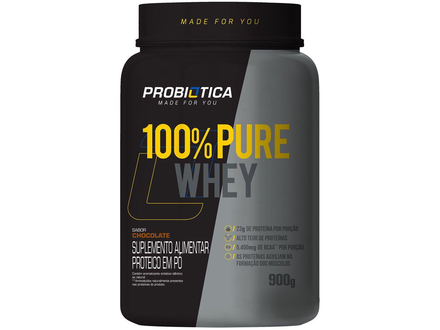 Whey Protein Probiótica 100% Pure 900g Chocolate