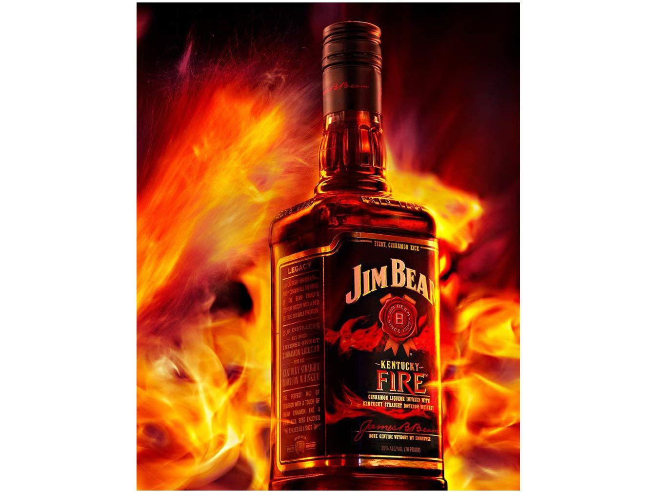 Whisky Jim Beam Fire 4 anos Bourbon Americano 1L