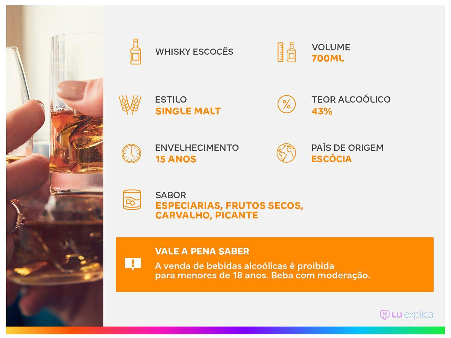 Whisky The Macallan Double Cask Single Malt 15 Anos Escocês 700ml