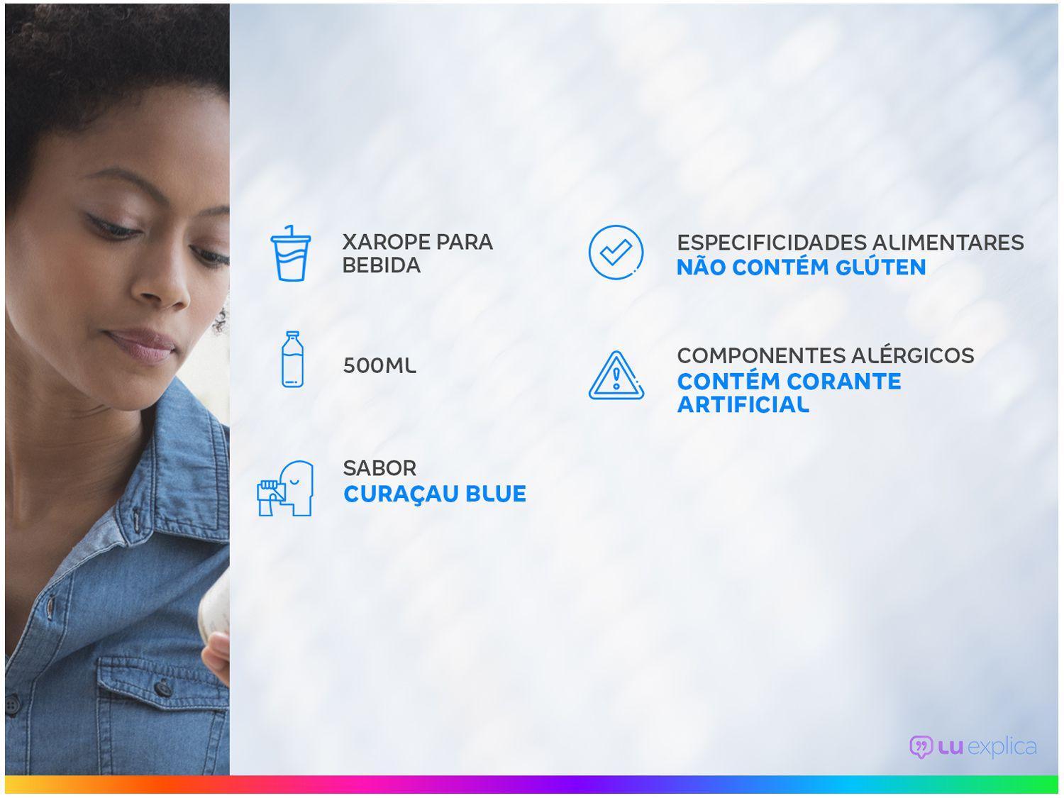 Xarope Dilute Premium Curaçau Blue 500ml