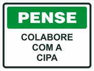 Placa De Sinalização Colabore Com A Cipa 30x20 - Afonso Sinalizações ...