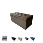 Puff Bau pé de cama 90 cm suede capitone porta objetos e brinquedos ...