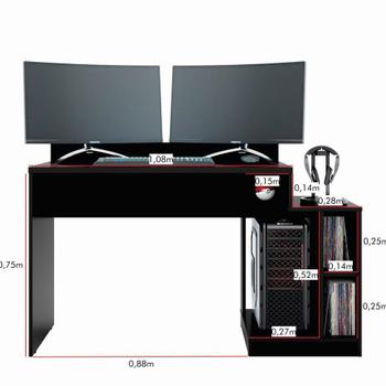 Mesa Gamer Play Albatroz - Mesa de Escritório - Magazine Luiza