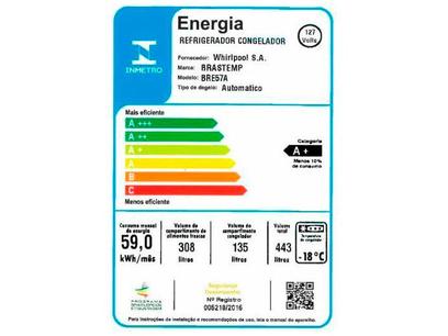 Geladeira/Refrigerador Brastemp Frost Free Inverse Branca 443L com ...