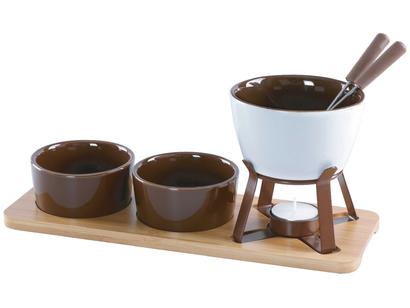 Conjunto Raclette e Aparelho de Fondue Cerâmica