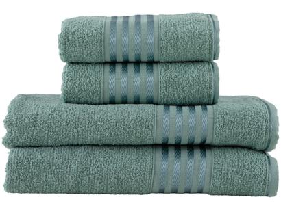 Jogo de Toalhas de Banho e Rosto Camesa Decor Verde 4 Peças