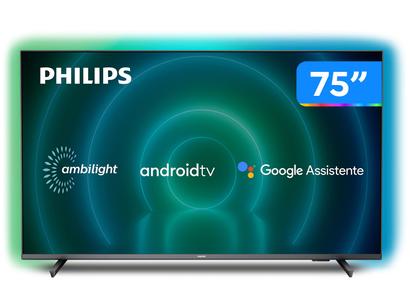 Smart TV 75” 4K UHD D-LED Philips 75PUG7906/78 Ambilight 60Hz Android ...