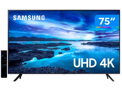 Smart TV 75” Crystal 4K Samsung 75AU7700 Wi-Fi Bluetooth HDR Alexa ...