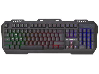Teclado Gamer USB Argom Combat RGB Preto