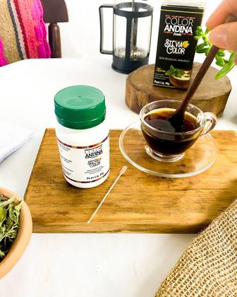 Adoçante Stevia Color Andina 100% Natural Em Pó Pote 40g Sem Sabor ...