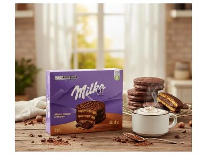 Alfajor Milka Argentino Mousse Chocolate Triplo C/ 4 Unid 220g ...