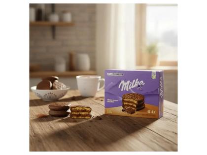 Alfajor Milka Argentino Mousse Chocolate Triplo C/ 4 Unid 220g ...