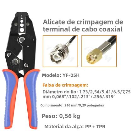 Alicate De Crimpagem Para Cabo Coaxial SMA BNC RG58 RG62 YF-05H Série ...