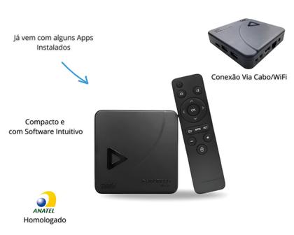 Aparelho Smart TV Box 4K Ultra HD Original Android 10.0 16GB - Pro ...