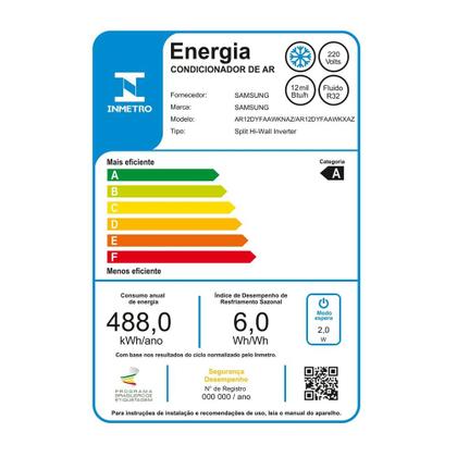 Ar Condicionado Split Inverter Samsung WindFree AI 12000 BTU/h Frio ...