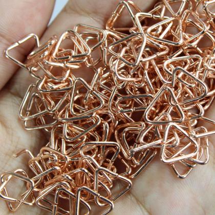 Argolas Rose Gold 23mm Com Triângulo 8mm 100 Peças E Alicate Bico Reto ...