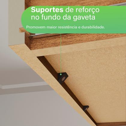Armário de Cozinha 6 Portas 2 Gavetas Adelle Yescasa Laranja/Cinamomo ...