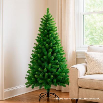 Árvore De Natal 1,50m A mais Cheia Larga e Volumosa Pinheiro 510 Galhos ...