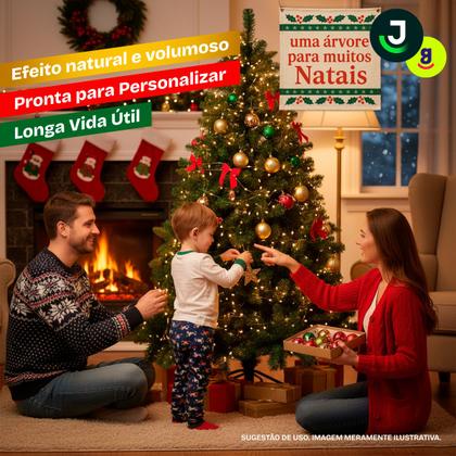 Árvore De Natal 1,50m A mais Cheia Larga e Volumosa Pinheiro 510 Galhos ...