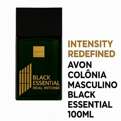 Avon Perfume Masculino Black Essential Real Intense 100ml Frete Grátis ...
