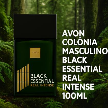 Avon Perfume Masculino Black Essential Real Intense 100ml - Perfume ...