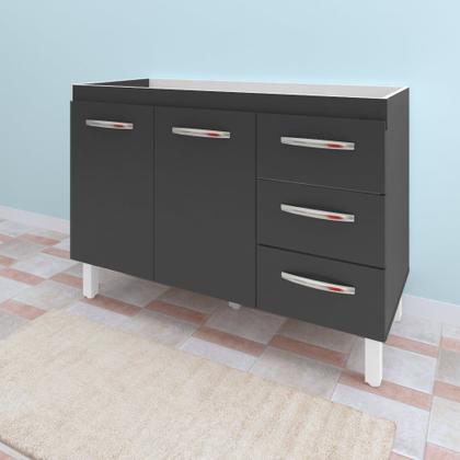 Balcão Bancada Suporte Móvel Cozinha Armário Gabinete Pia 120 cm Bianca ...