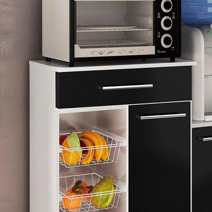 Balcao Fruteira Cozinha 2 Portas 89 Cm Mf185 Branco Preto Dtall Branco ...