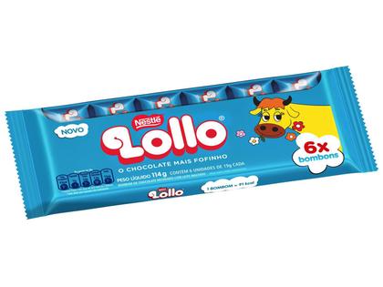 Barra de Chocolate Lollo Flowpack Chocolate Recheado com Leite Maltado ...