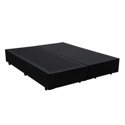 Base Cama Box Queen Bipartido Preta Sintetico 40x158x198 - Santo Box FR ...