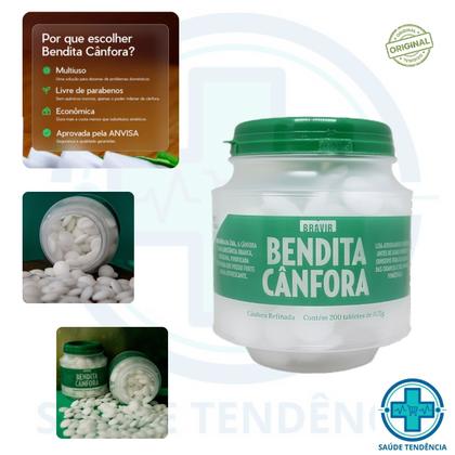 Bendita Canfora Tablete Pedra Pote com 200un Original - Difusor de ...