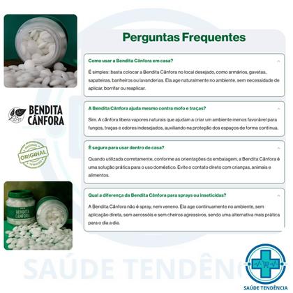 Bendita Canfora Tablete Pedra Pote com 200un Original - Difusor de ...