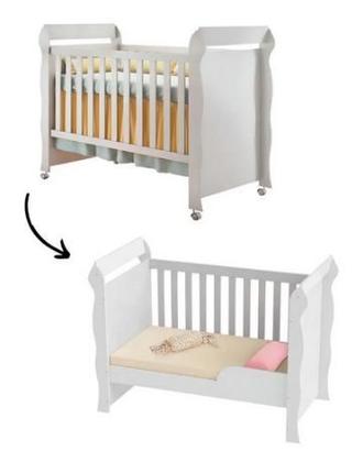 Berço Americano Bebê Vira Cama Mirelle Branco Carolina Baby - Berço ...