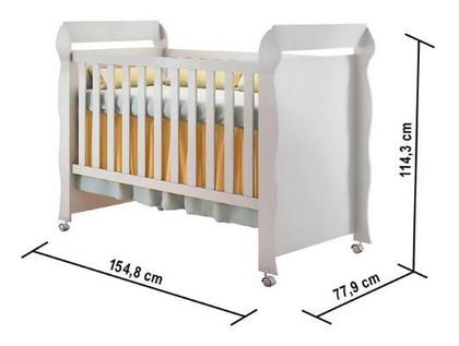 Berço Americano Bebê Vira Cama Mirelle Branco Carolina Baby - Berço ...