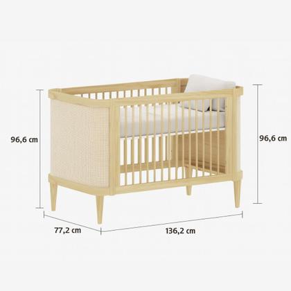 Berço de Madeira Maciça 2 em 1 vira Mini Cama possue 3 ajustes de ...