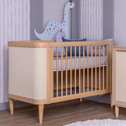 Berço de Madeira Maciça 2 em 1 vira Mini Cama possue 3 ajustes de ...