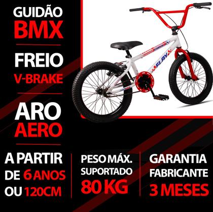 Bicicleta Aro 20 BMX Infantil Flay Aro Aero Freio V-Brake Menino 6, 7 ...
