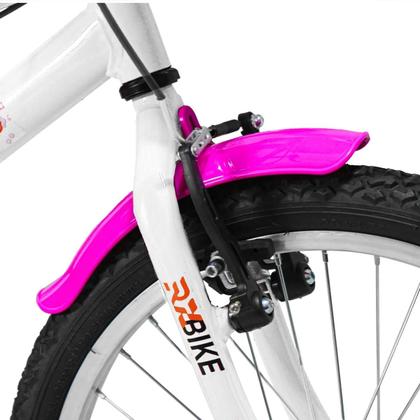 Bicicleta aro 20 Feminina Infantil Com Cadeirinha de Boneca Roda Lateral Apoio Cestinha Rosa ...