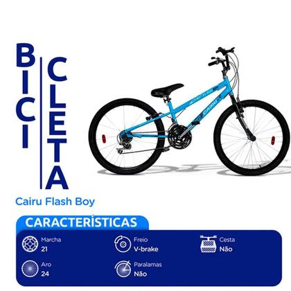 Bicicleta Masculina Aro 24 21 Marchas Flash - 310906 - Cairu ...