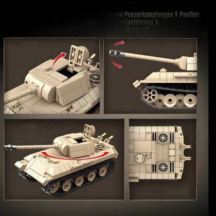 Blocos de Construção de Tanque Alemão Leopard - Brinquedo Educativo ...