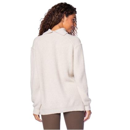 Blusa Feminina Biamar em Tricot Mullet Gola Alta Bege Claro - Blusas ...